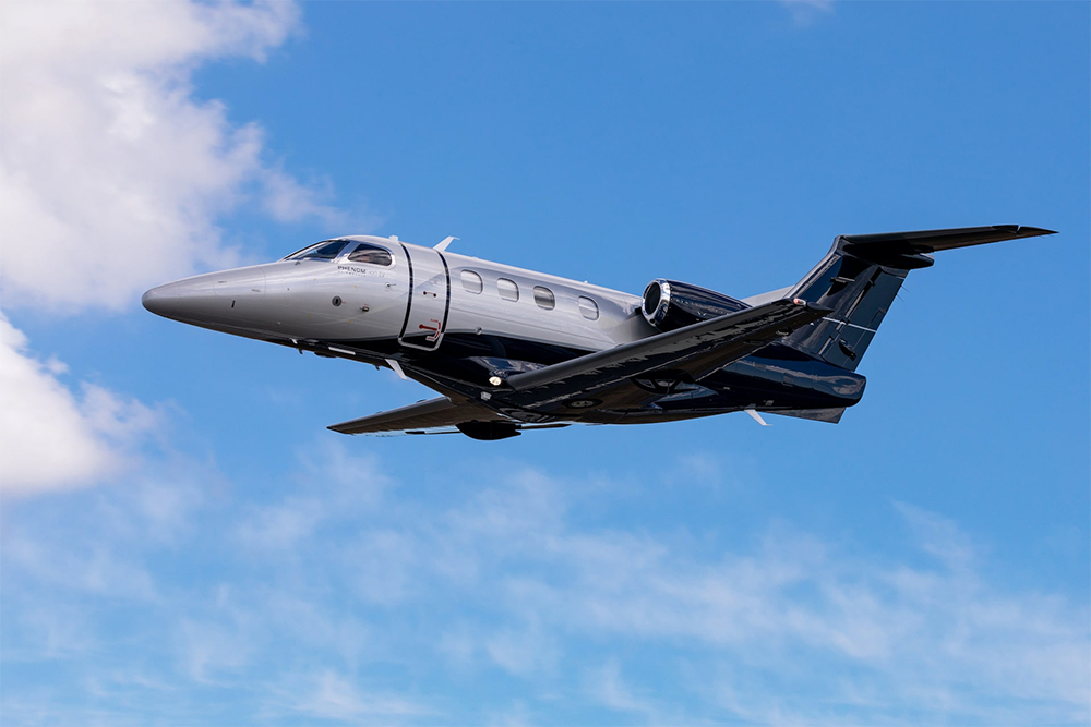 What are the executive jets in production by Embraer